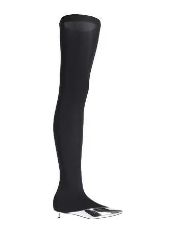Givenchy Lycra & Calfskin Over-the-knee Boots - Silver