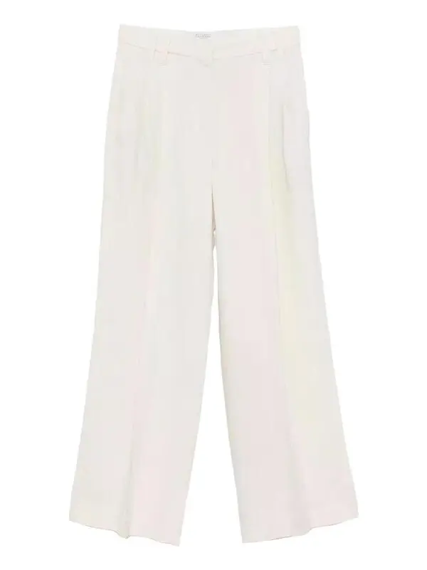 Brunello Cucinelli Pleated Trousers - White