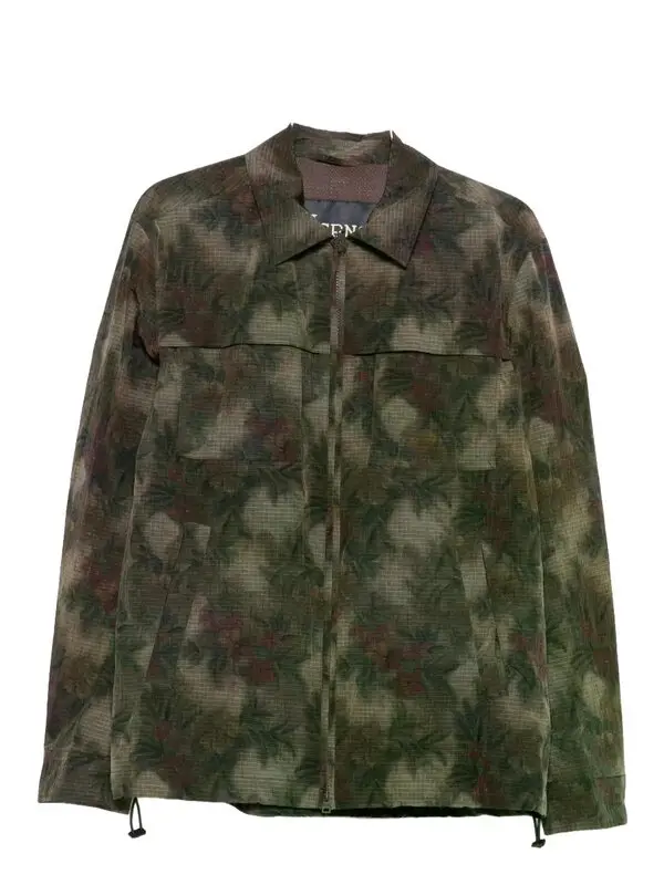 Herno Floral Print Jacket - Green