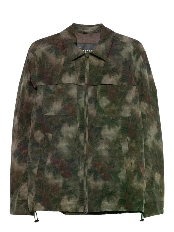 Herno Floral Print Jacket - Green