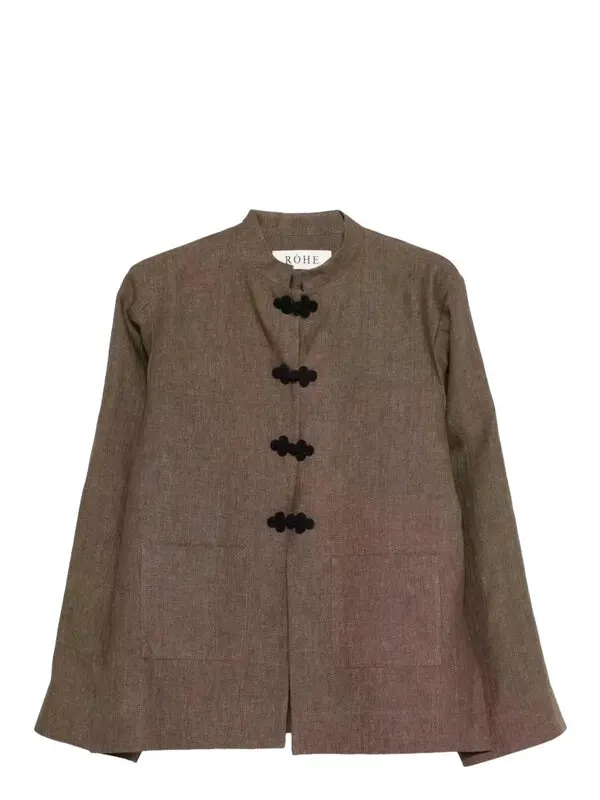 RÓHE Appliqué Pocket Jacket - Brown