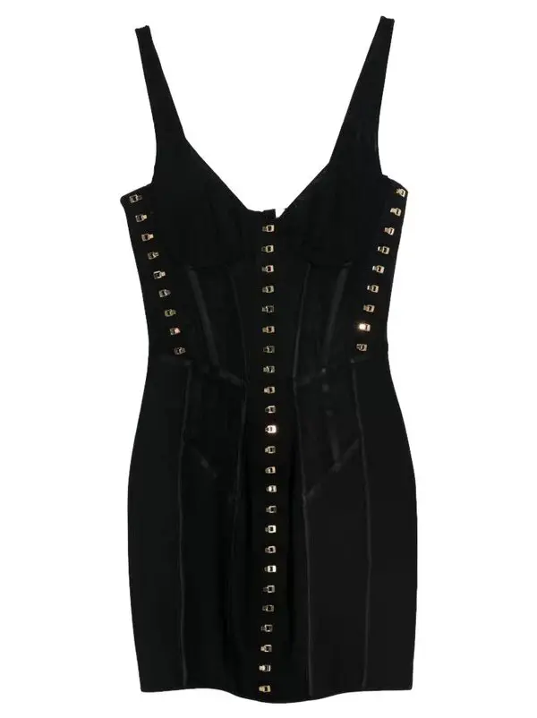 Elisabetta Franchi Embellished Fitted Dress - Black