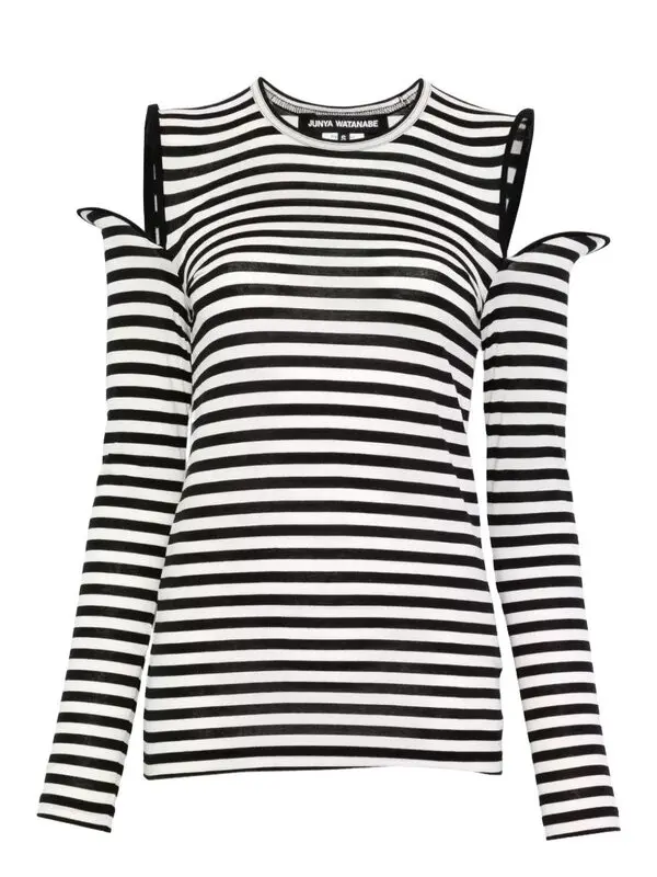 Junya Watanabe Striped T-shirt - Black