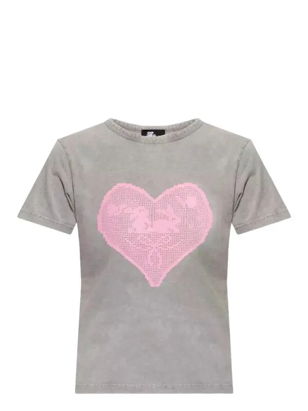 CARNE BOLLENTE Heart-print T-shirt - Grey