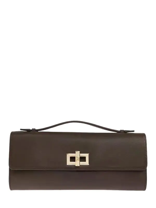 Furla Clara Clutch Bag - Brown