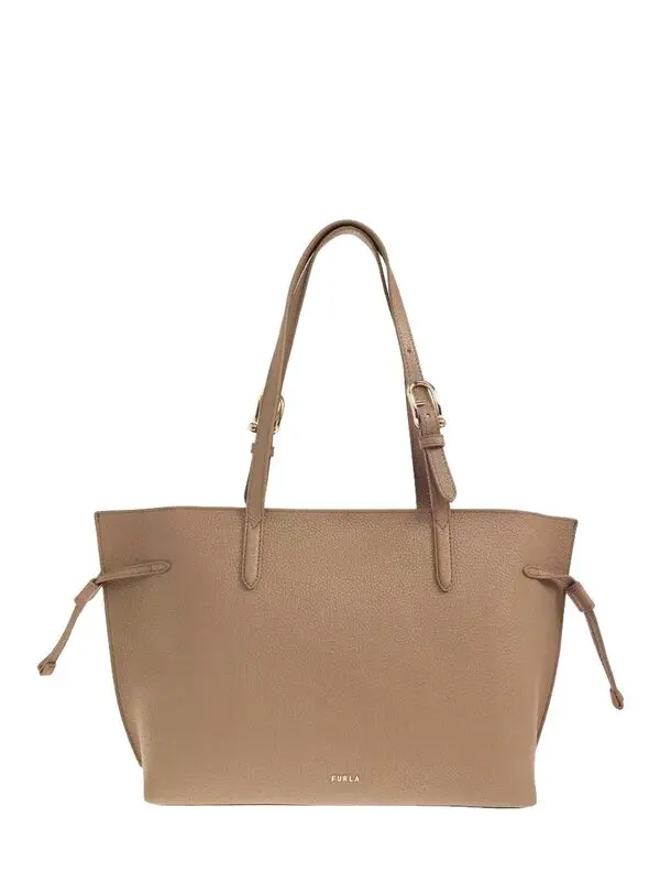Furla Ava Leather Tote Bag - Neutrals