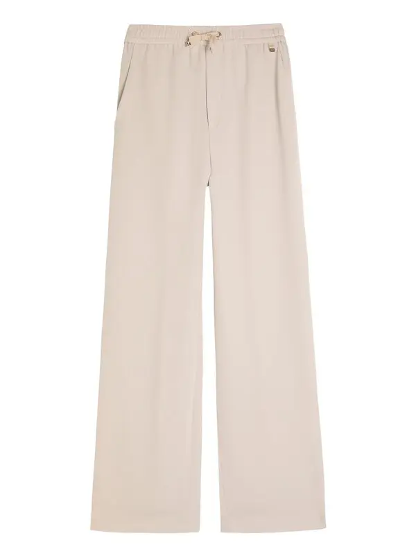 Herno Wide-leg Crepe Trousers - Cream