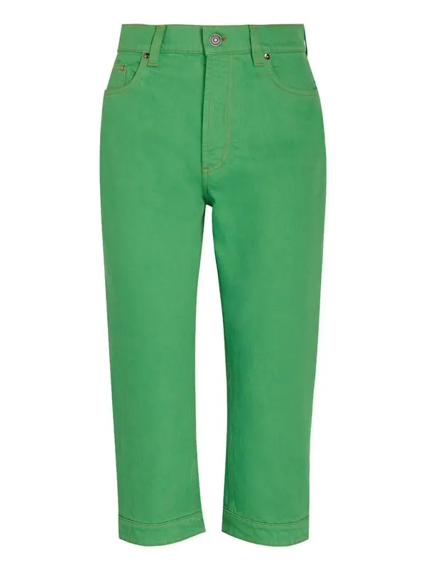 Versace Slim-leg Capri Jeans - Green