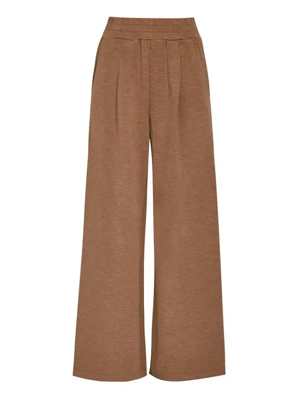 Varley Stretch-jersey Wide Leg Sweatpants - Brown