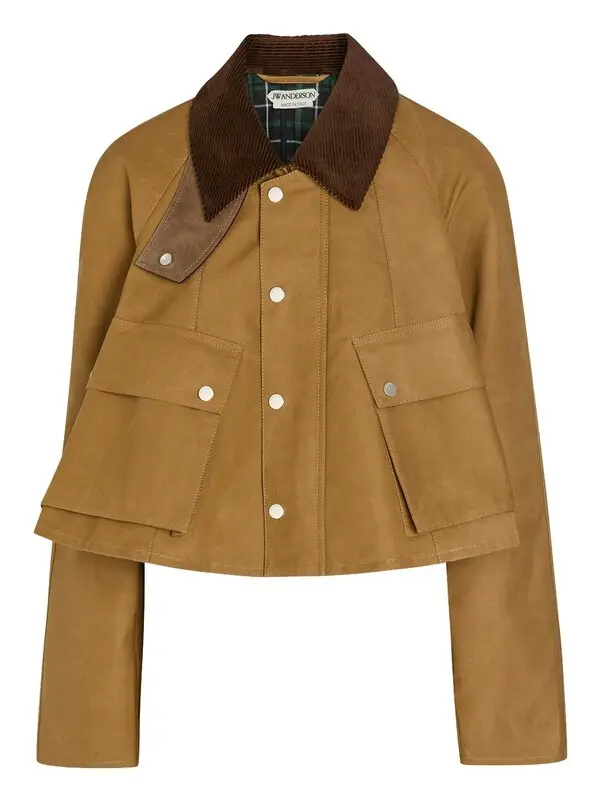 JW Anderson Barn Corduroy Collar Cotton Jacket - Brown