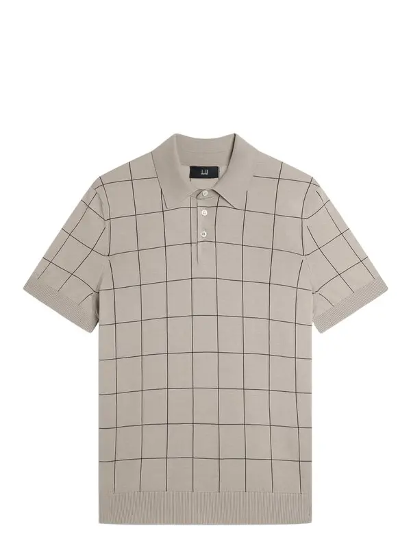 Dunhill Cotton-mulberry Silk Polo Shirt - Beige