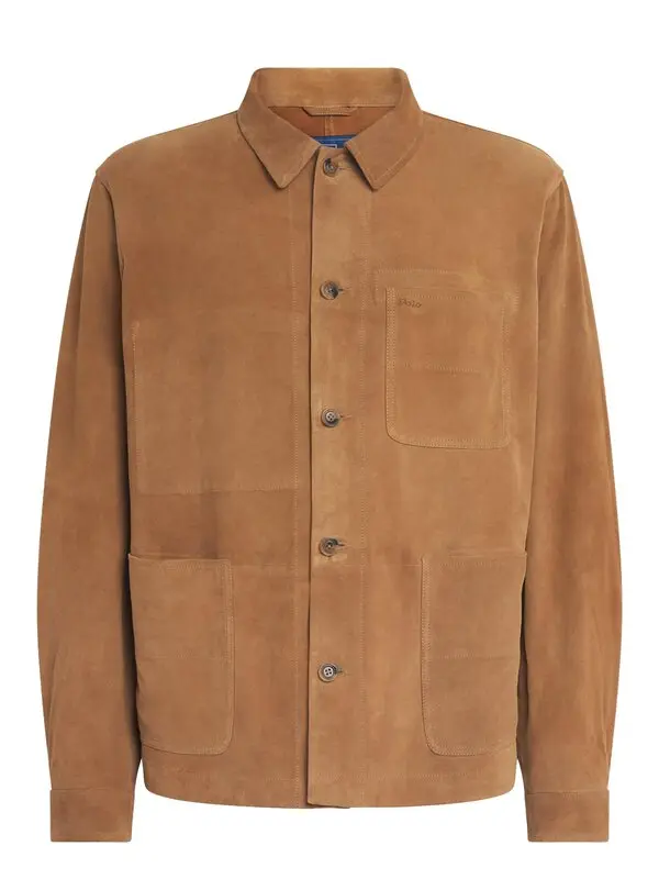 Polo Ralph Lauren Suede Patch-pocket Overshirt - Brown