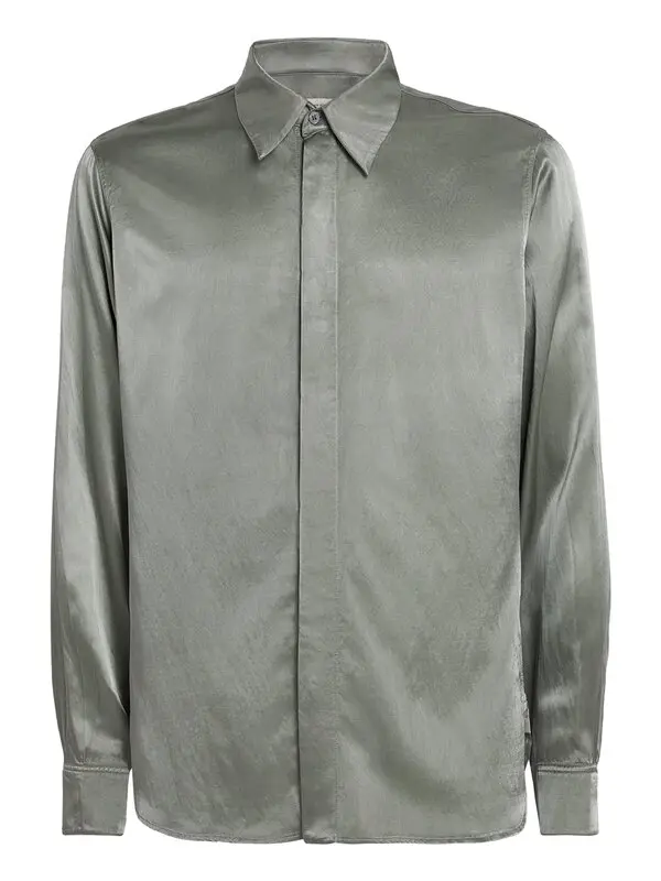 Dries Van Noten Satin Shirt - Green