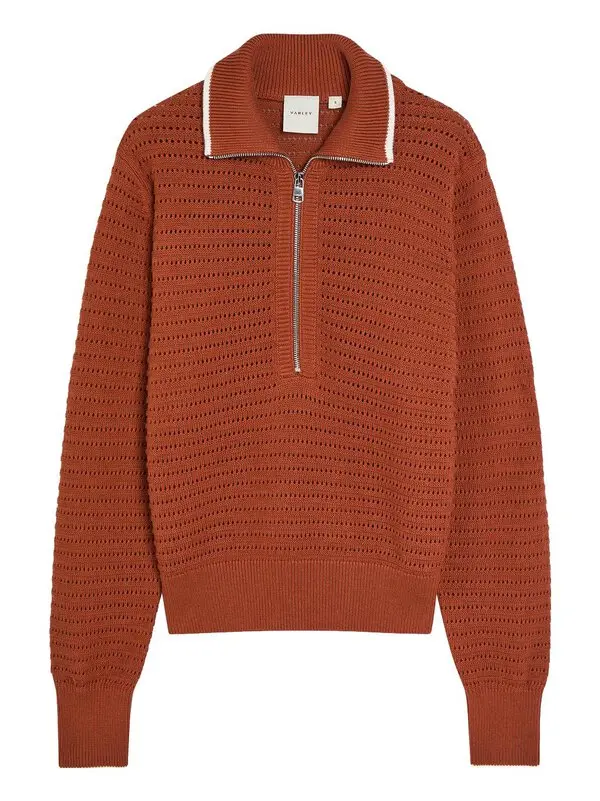Varley Morwenna Cotton-knit Jumper - Bronze