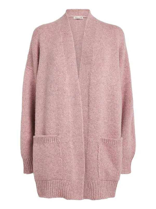 Johnstons Of Elgin Cashmere-cotton Slouch Cardigan - Pink