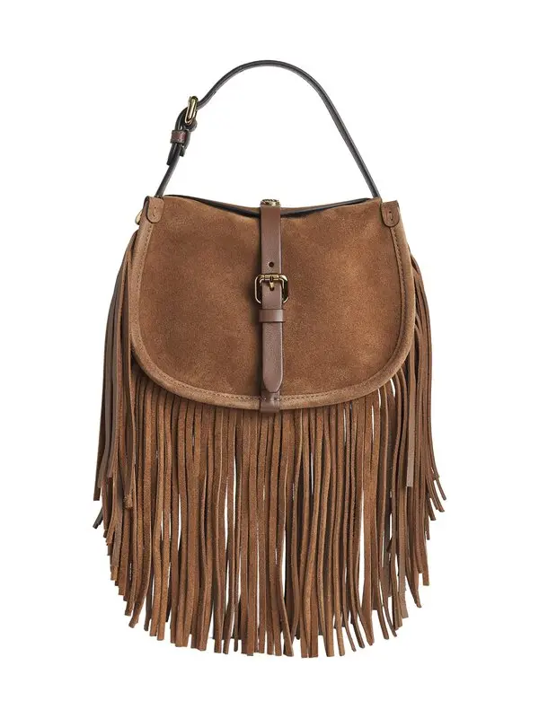 Etro Small Pony Fringe Shoulder Bag - Brown