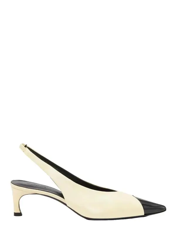 ROTATE BY BIRGER CHRISTENSEN Pointed-toe Slingback Leather Pumps - Neutrals