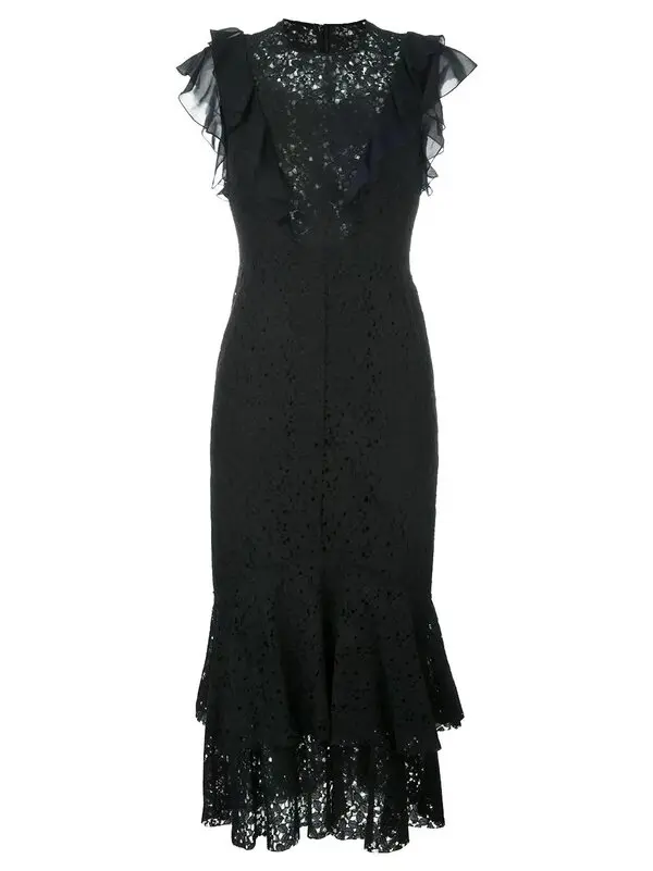 Philosophy Di Lorenzo Serafini Ruffle Lace Dress - Black