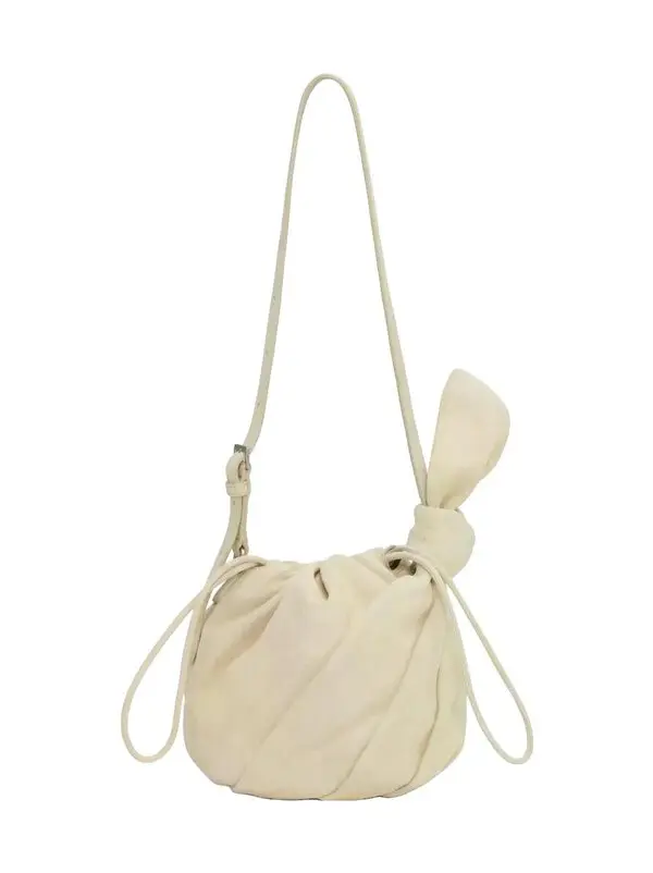 ROTATE BY BIRGER CHRISTENSEN Bon Bon Suede Bucket Bag - Neutrals