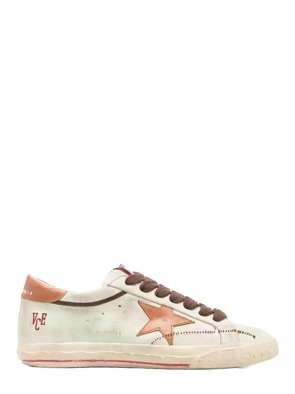 GOLDEN GOOSE Star-applique Leather Sneakers - Neutrals