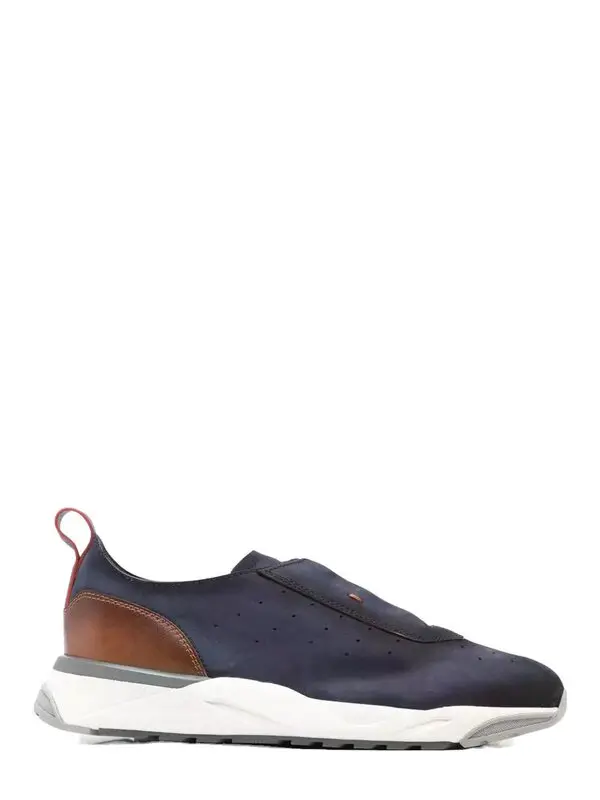 Santoni Panelled Sneakers - Blue