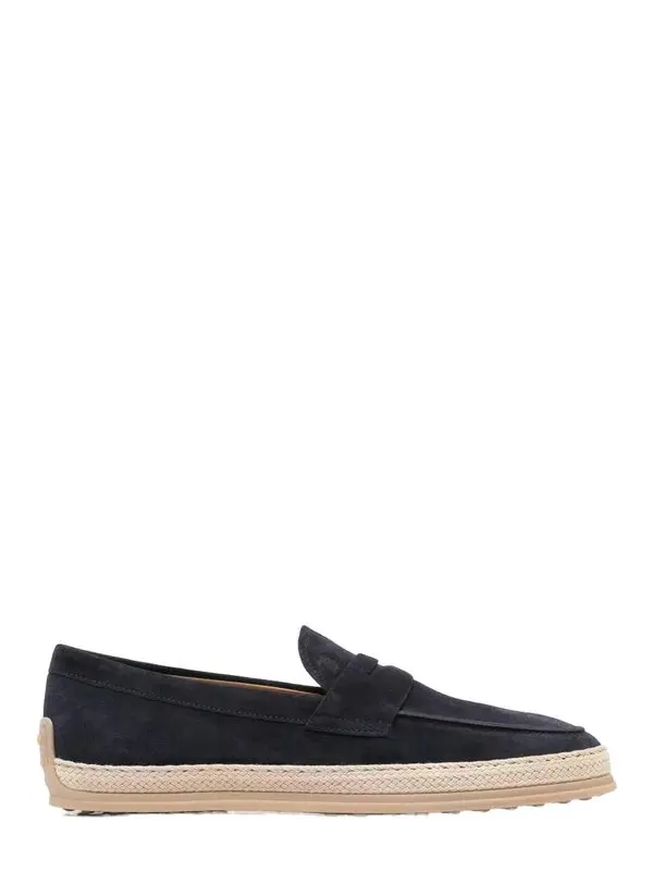 TOD'S Panelled Suede Loafers - Blue