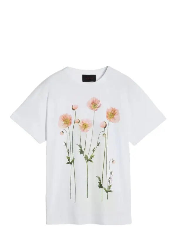 Simone Rocha Poppy-print T-shirt - White