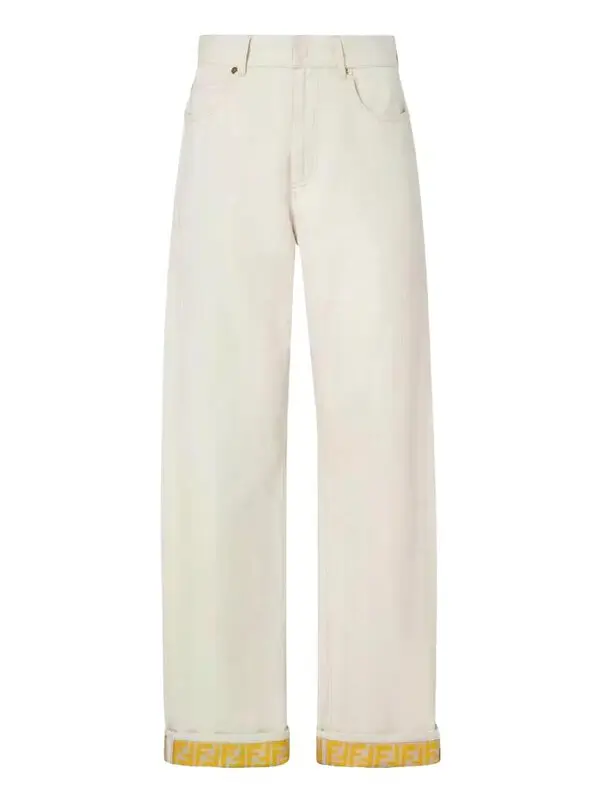 Fendi Straight Leg Jeans - Neutrals