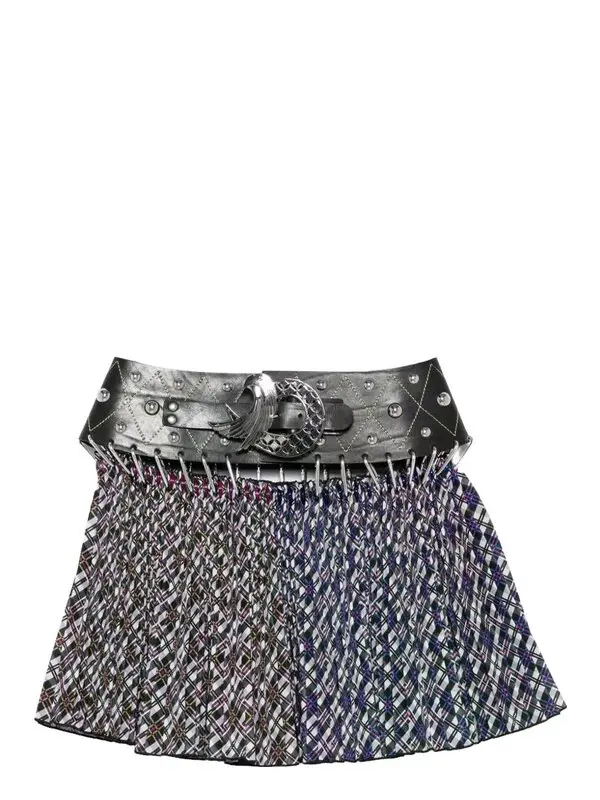 CHOPOVA LOWENA Toro Studded Mini Skirt - Grey