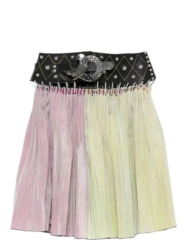 CHOPOVA LOWENA Clover Belted Midi Skirt - Pink