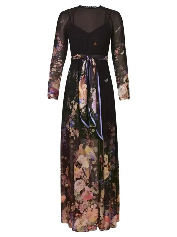 Zimmermann Luna Floral-pattern Dress - Black
