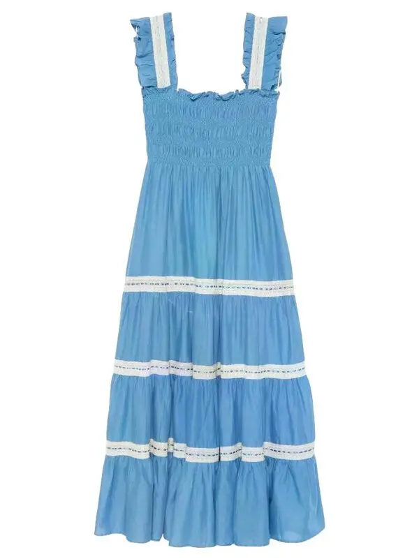 Rixo Aubrie Lace Midi Dress - Blue