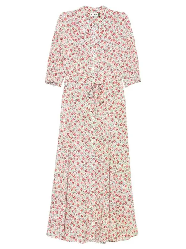 Rixo Jeanni Bloom Floral Midi Dress - Neutrals