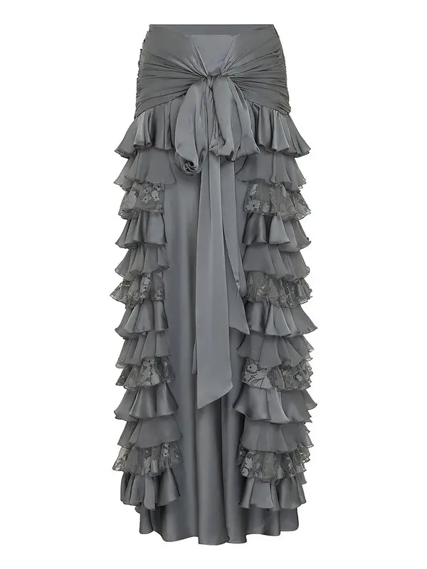 Zimmermann Valiant Ruffled Maxi Skirt - Blue