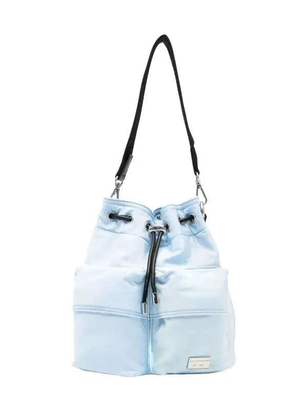 DIESEL Bucket Drawstring Shoulder Bag With Pockets - Blue