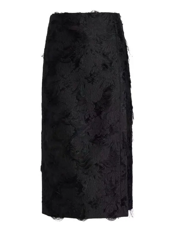 Proenza Schouler Dalma Jacquard Midi Skirt - Black