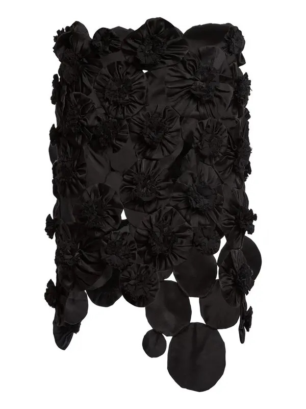 Victoria Beckham Applique Skirt - Black