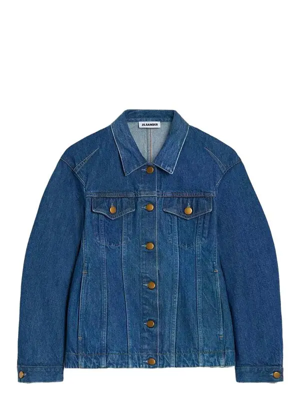 JIL SANDER Button Denim Jacket - Blue