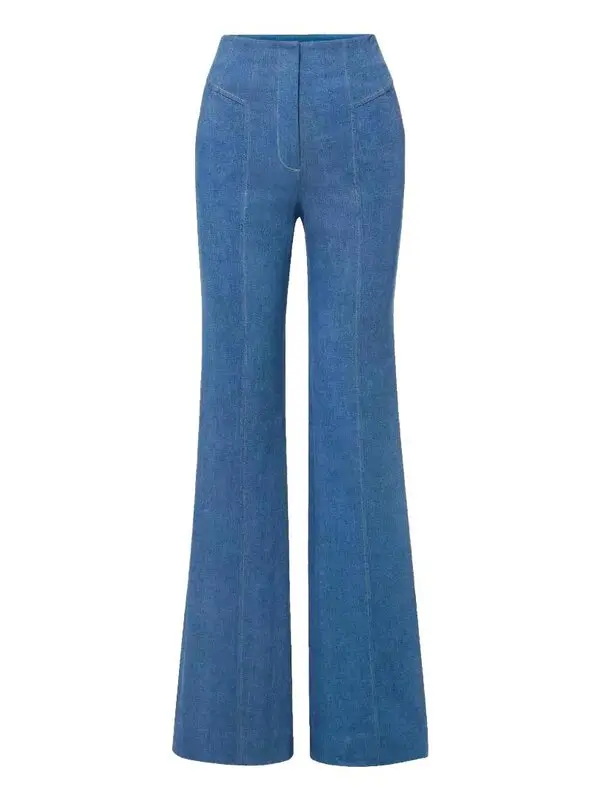 Veronica Beard Frenkle Flared Trousers - Blue