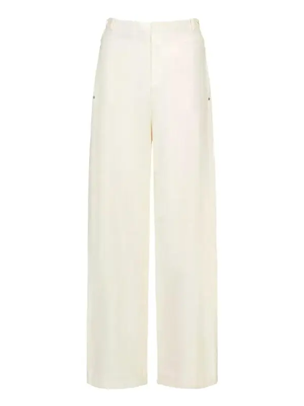Vince Utility Double-waist Wide-leg Trousers - White