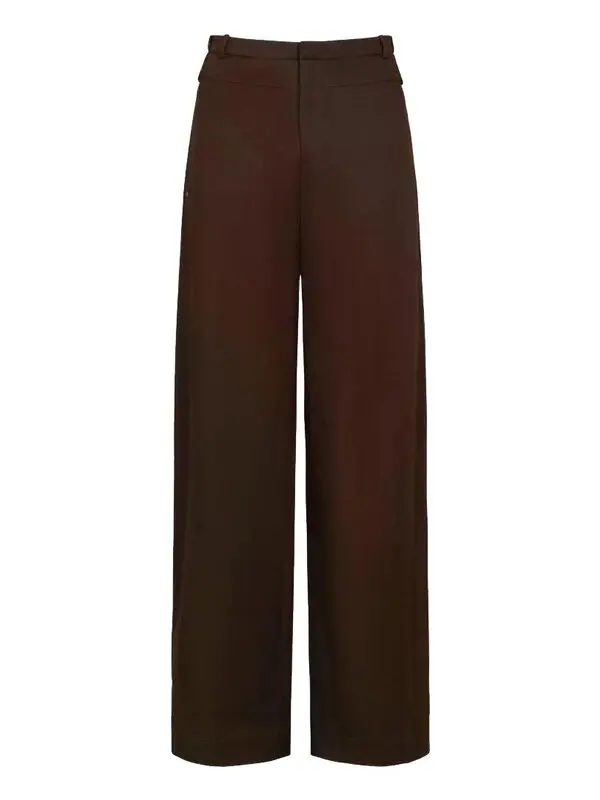 Vince Utility Double-waist Wide-leg Trousers - Brown