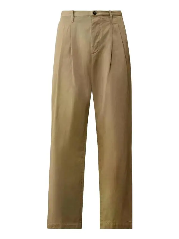 C.P. COMPANY Pleated Straight-leg Trousers - Neutrals