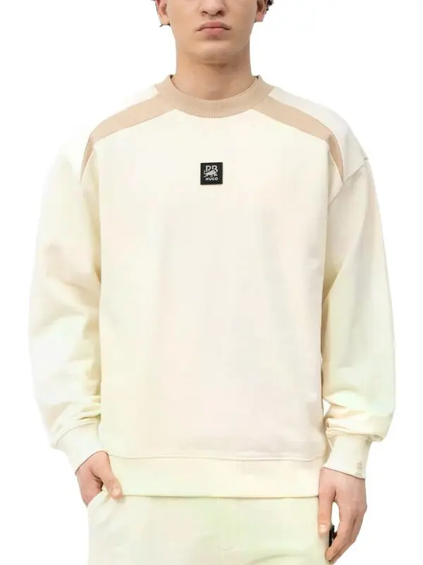 Hugo Panelled Crewneck Sweatshirt - Neutrals