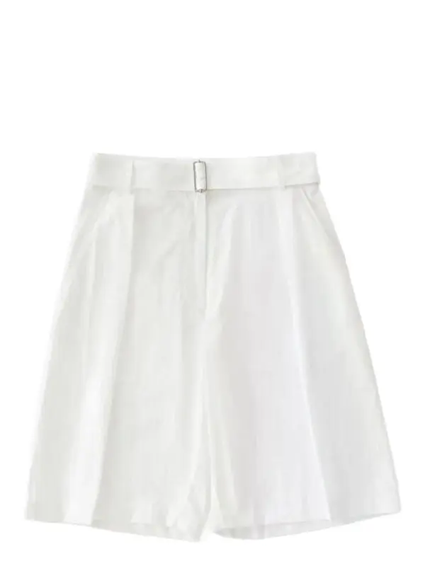 Studio Nicholson Creon Belted Pleated Shorts - White