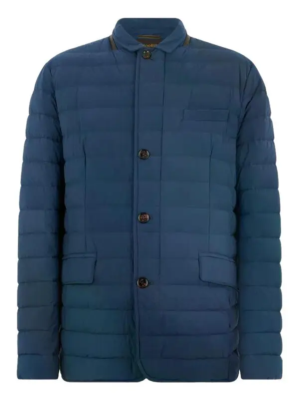 MOORER Quilted Padded Jacket - Blue