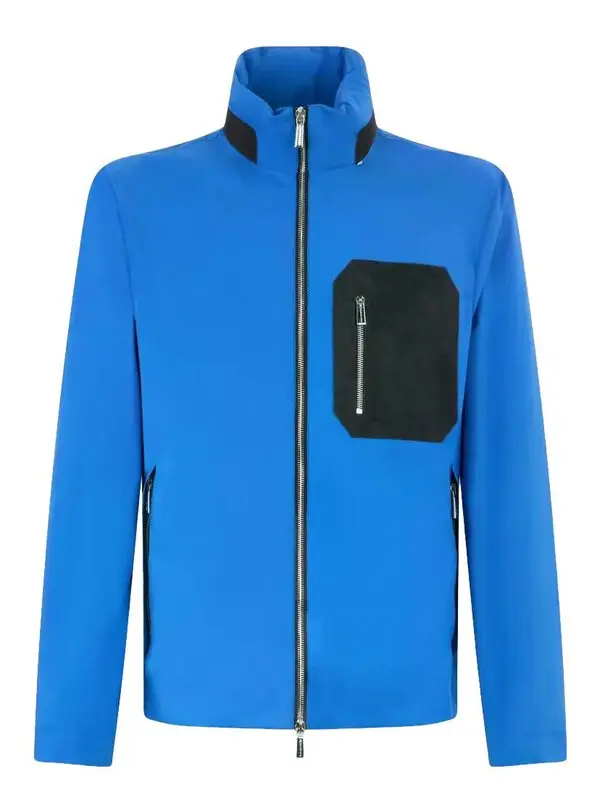 MOORER Zip Pocket Jacket - Blue
