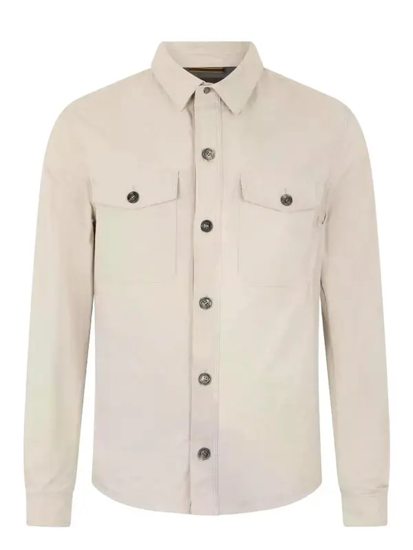 MOORER Light Beige Pocket Button Jacket - Neutrals