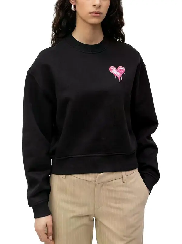 Hugo Heart Motif Sweatshirt - Black