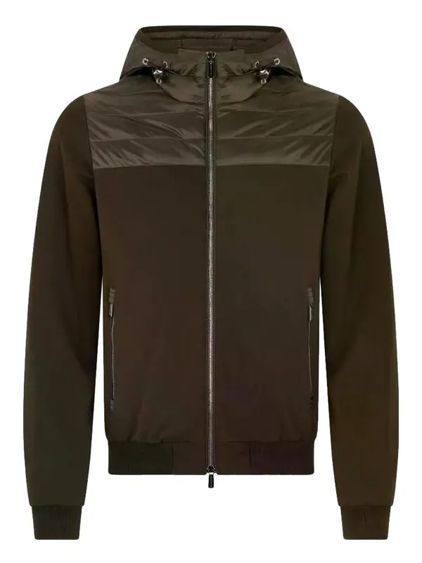 MOORER Hooded Zip Jacket - Green