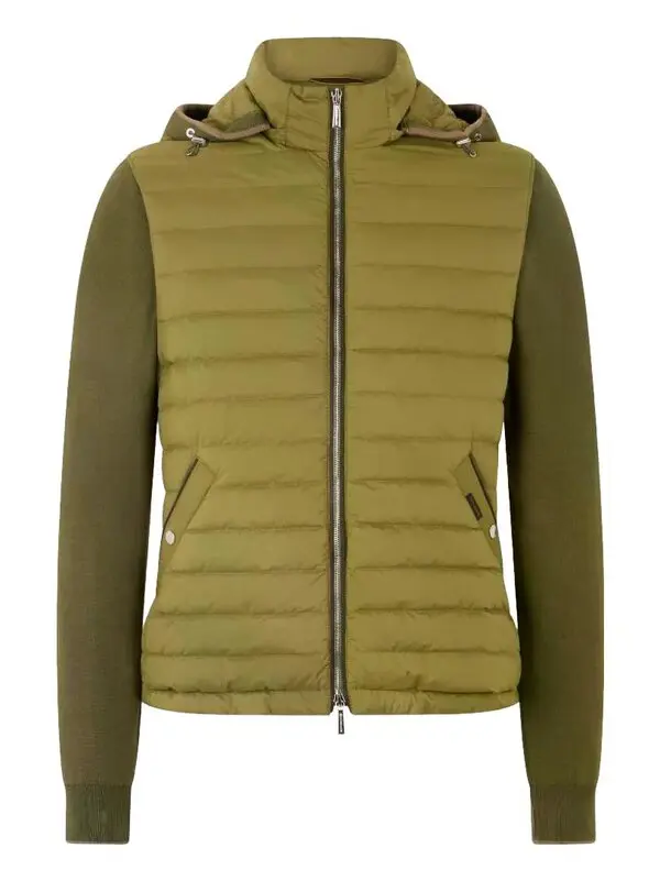 MOORER Hooded Padded Jacket - Green